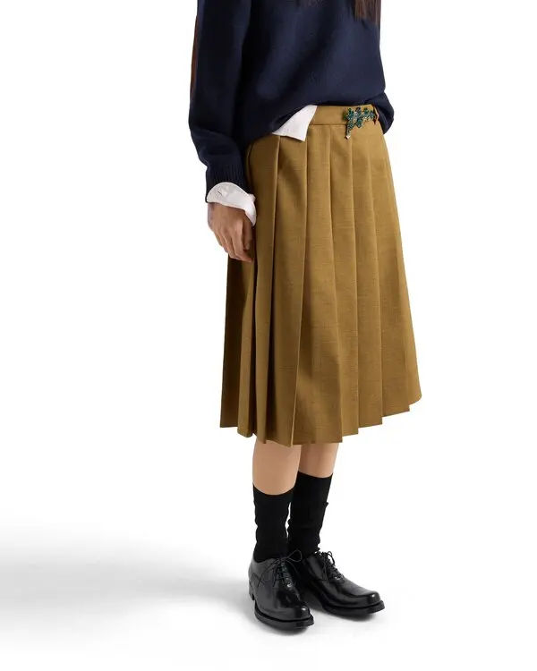 Prada Hopsack Midi-skirt