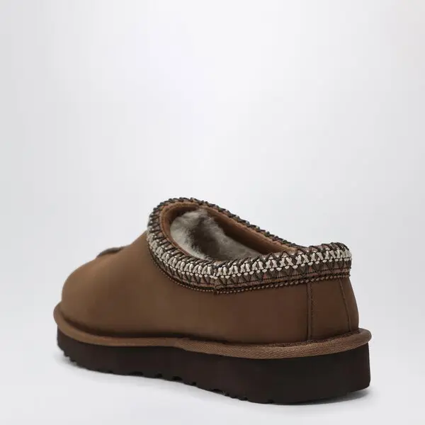 UGG Tasman Nubuck Slip-ons In Dark Chestnut - Brown