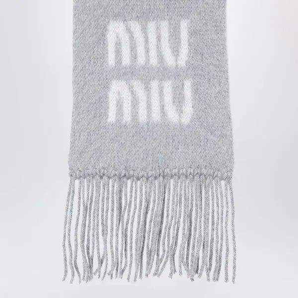 Miu Miu Mohair Scarf With Logo