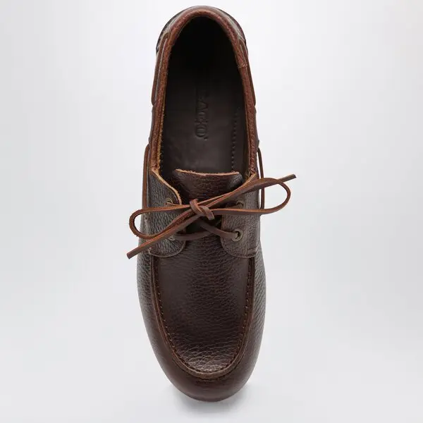 SEBAGO Owen Grained Leather Boat Shoes - Brown