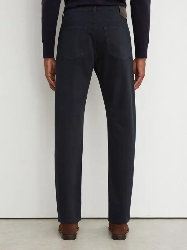 REISS Garment-dyed Stretch-cotton Slim-fit Jeans - Washed Blue