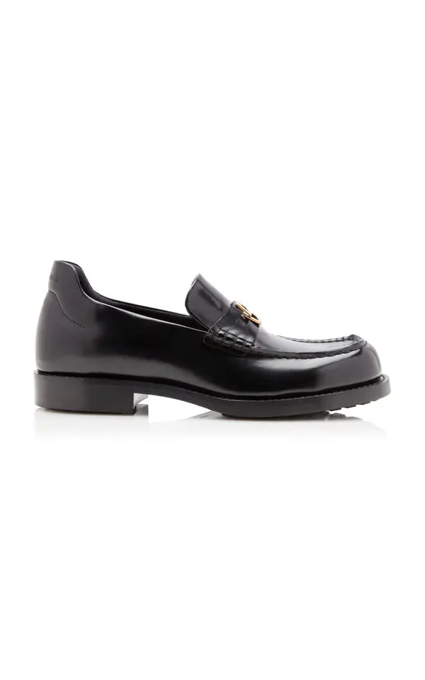Balenciaga Comfy" Calfskin Loafers With Gold "b" Hardware