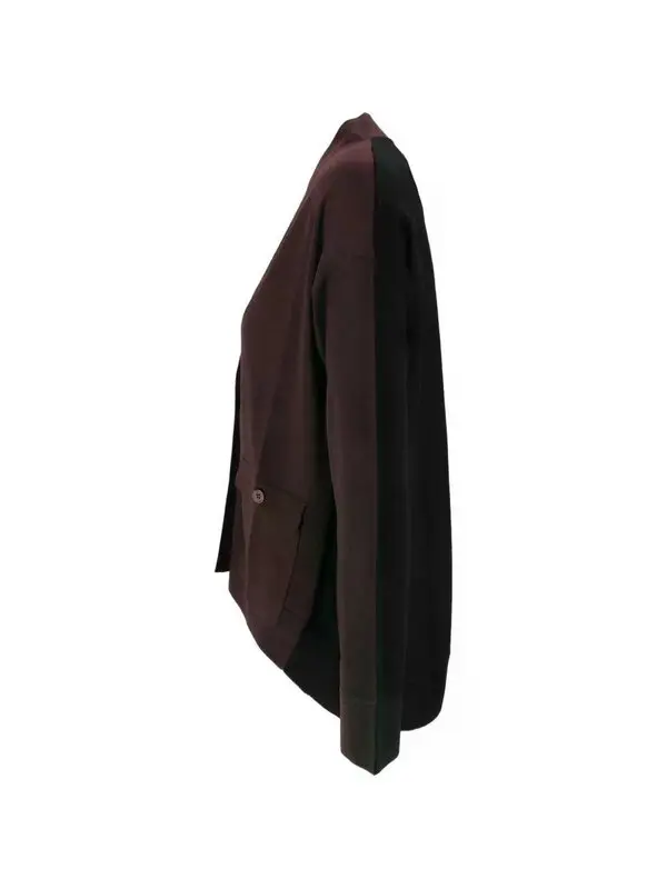 KANGRA Colour-block Buttoned Cardigan