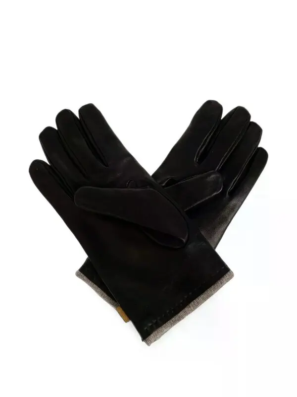 Paul & Shark Logo-detail Leather Gloves