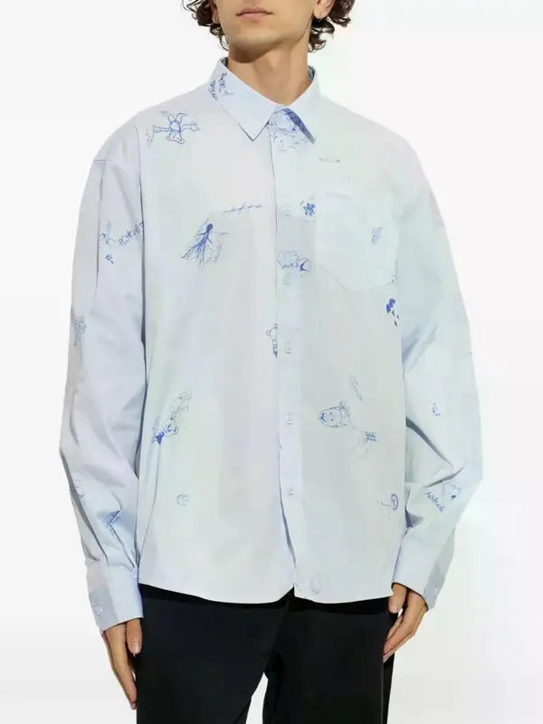 Vetements Doodle-print Buttoned Shirt