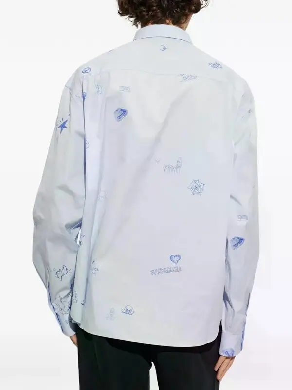 Vetements Doodle-print Buttoned Shirt