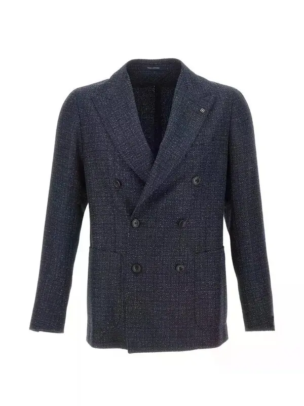 Tagliatore Double-breasted Textured Blazer