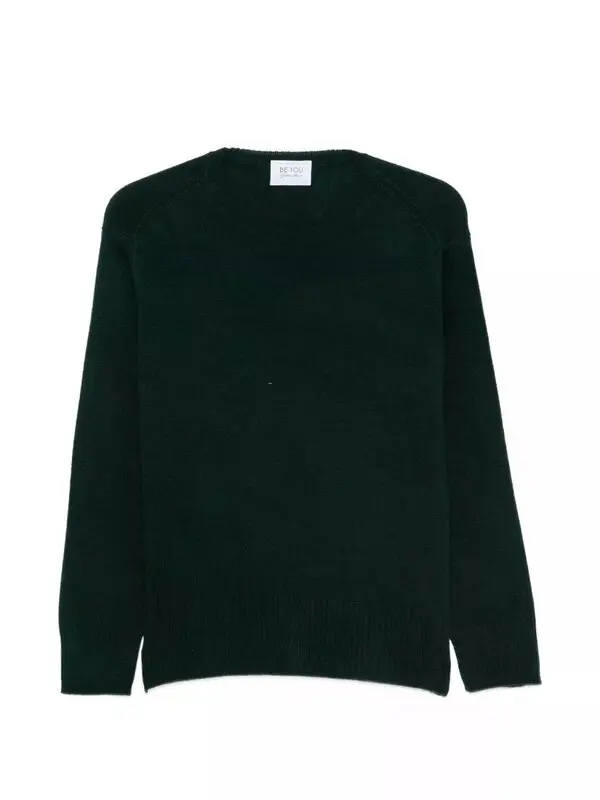 BEYOU Virgin Wool Crew Neck Sweater