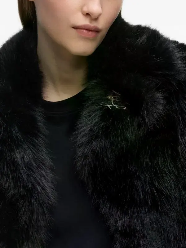 Karl Lagerfeld Belted Faux-fur Coat