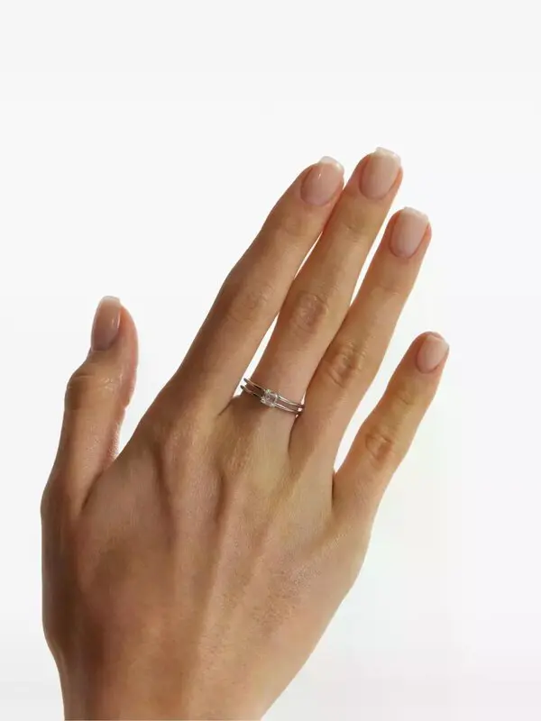 SOLO FOR DIAMONDS Diamond Double-band Ring