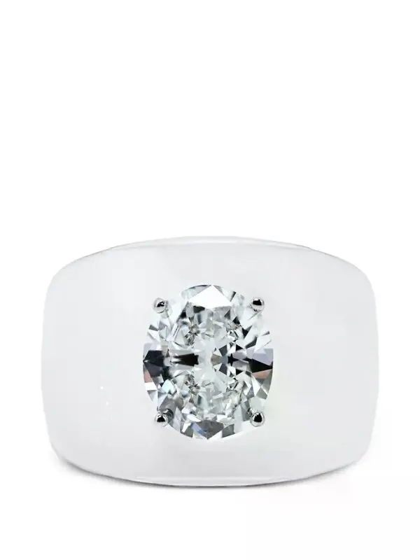 SOLO FOR DIAMONDS Diamond-embellished Dome Ring