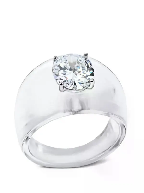 SOLO FOR DIAMONDS Diamond-embellished Dome Ring