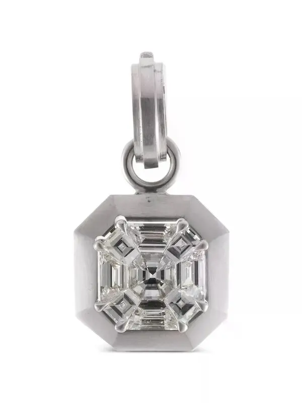 SYLVA & CIE Diamond Mosaic Pendant In 18k White Gold