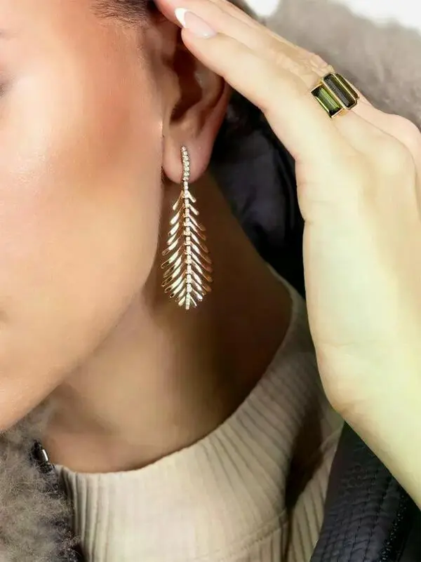 Sidney Garber Plume Diamond Earrings