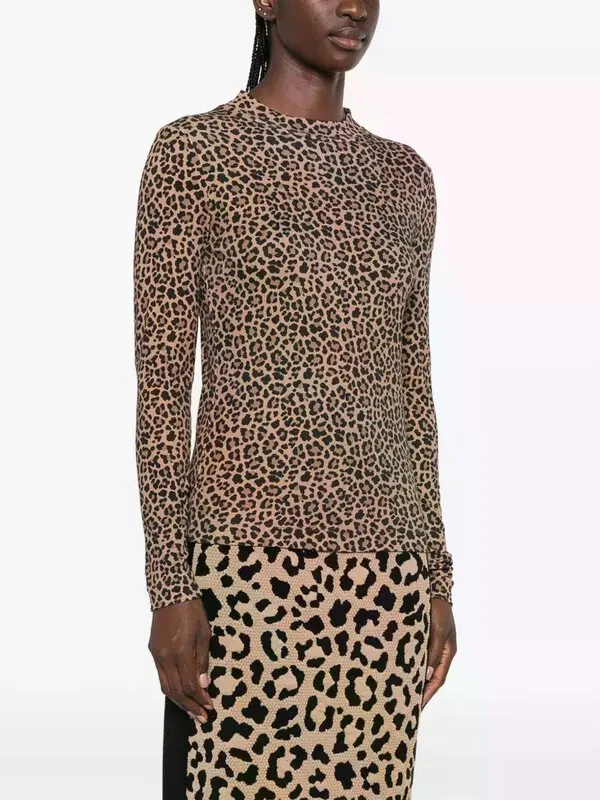 MARCCAIN Leopard-print Long-sleeve Top