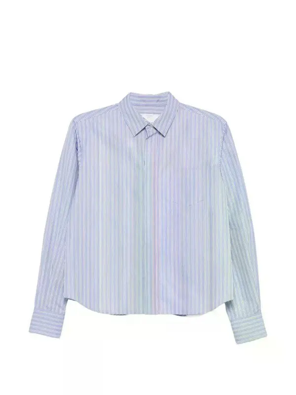 Sacai Striped Button-down Shirt - Blue