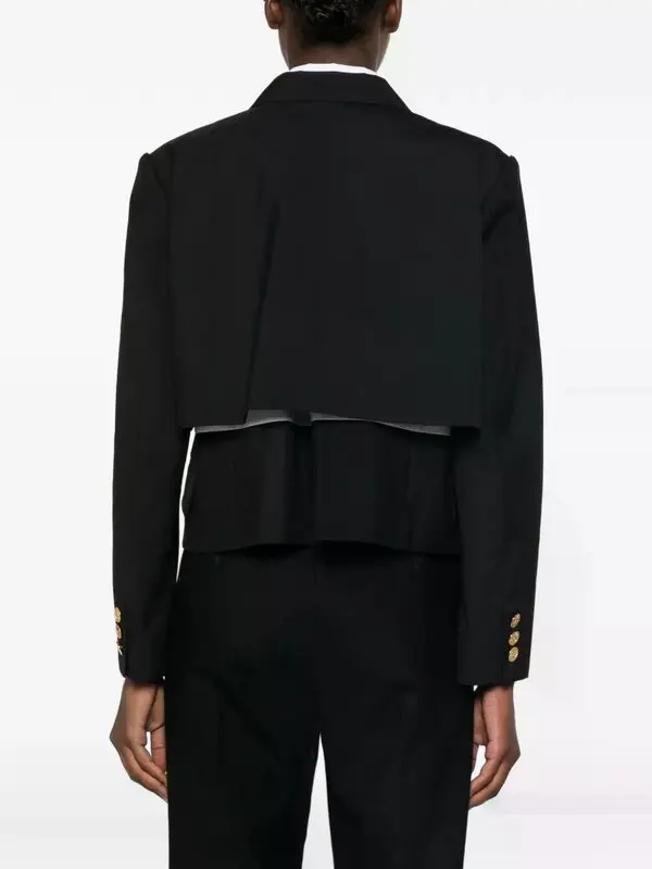 Sacai Double-breasted Cropped Jacket