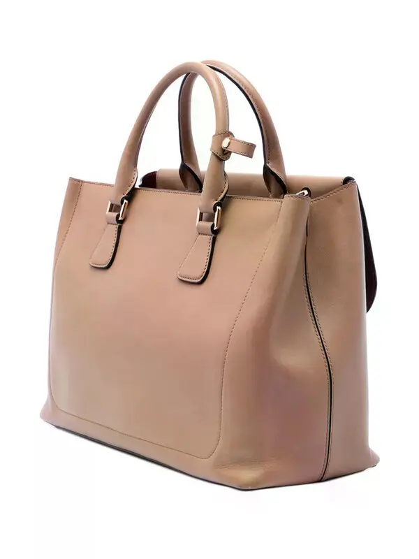 Burberry 2000-2017 Large Bonded Leather Saddle Handle Bag Satchel