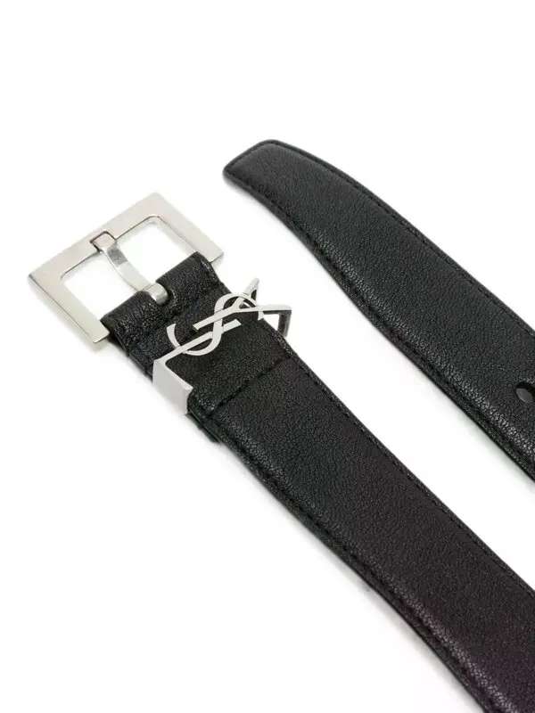 Saint Laurent Cassandre Leather Belt
