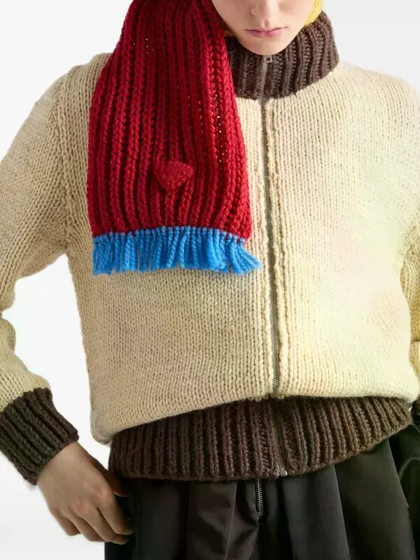 Prada Wool Zip Cardigan