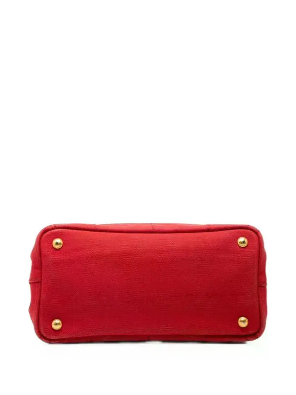 Prada 2013-2026 Small Canvas Canapa Logo Tote Satchel