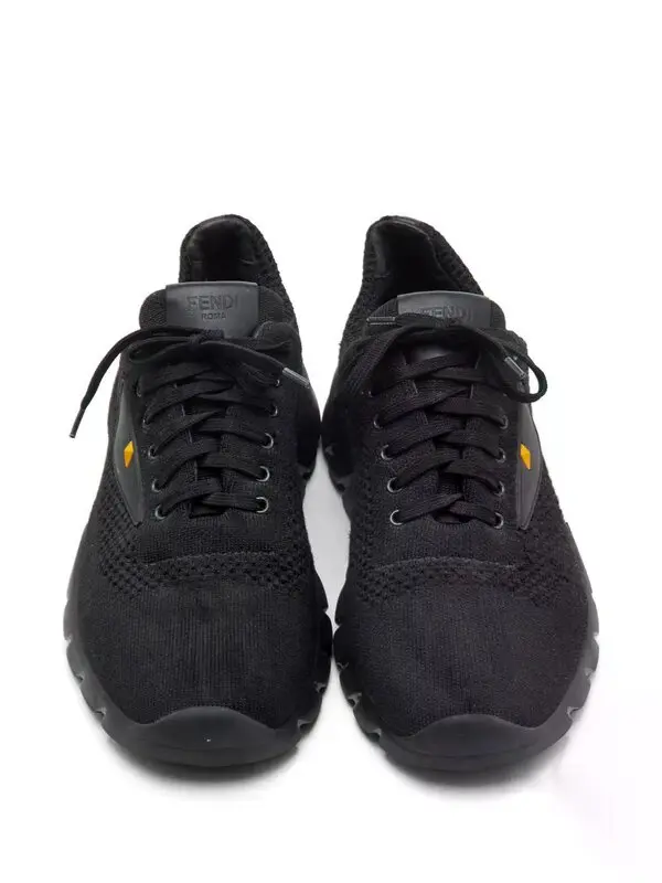 Fendi Bag Bugs Knit Lace-up Sneakers