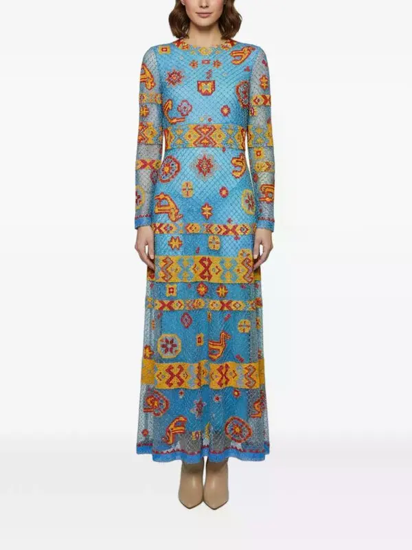 Valentino Garavani Embellished Maxi Dress - Blue