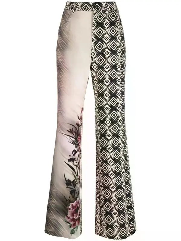 Alberta Ferretti High-waist Flared Trousers - Black