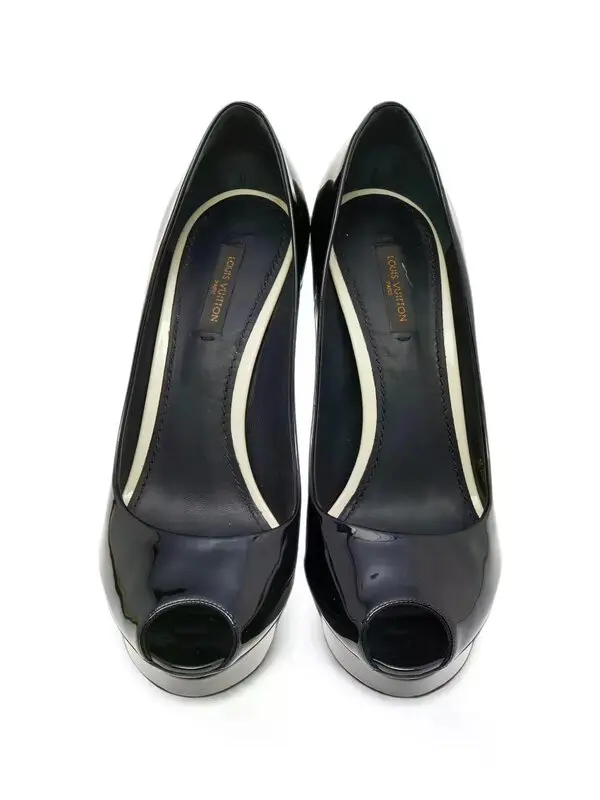 LOUIS VUITTON Peep-toe Platform Pumps