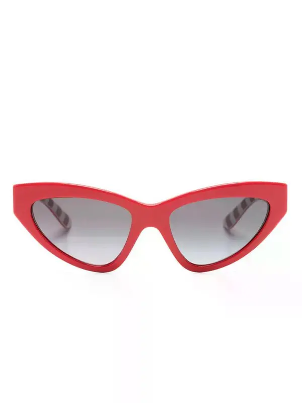 Dolce & Gabbana Acetate Crossed Cat-eye Sunglasses - Red