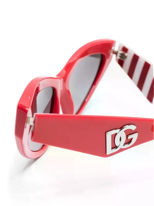 Dolce & Gabbana Acetate Crossed Cat-eye Sunglasses