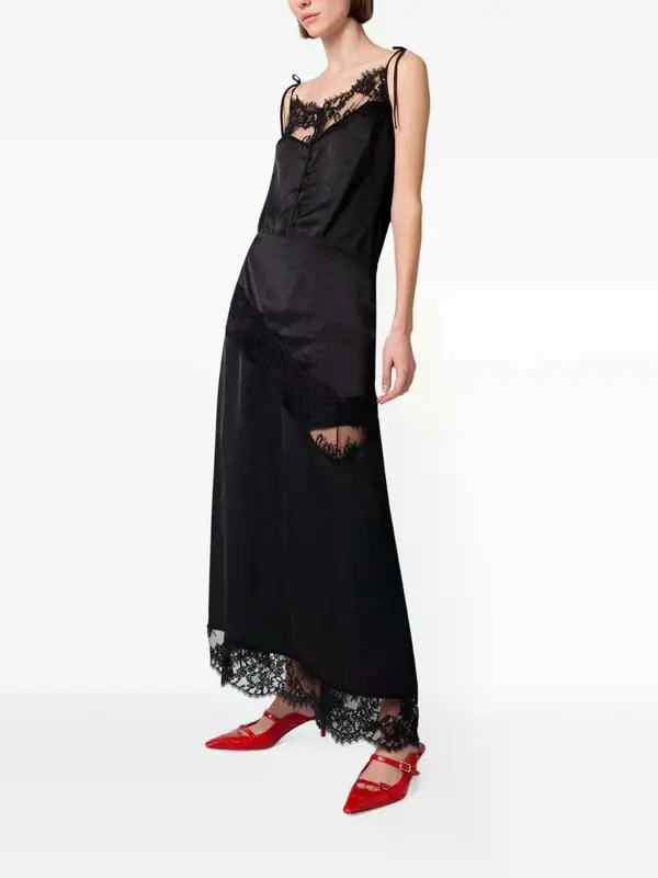 MSGM Lace-trim Maxi Dress
