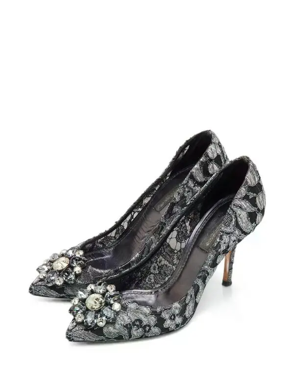 Dolce & Gabbana Bellucci Crystal-embellished Lace Pumps