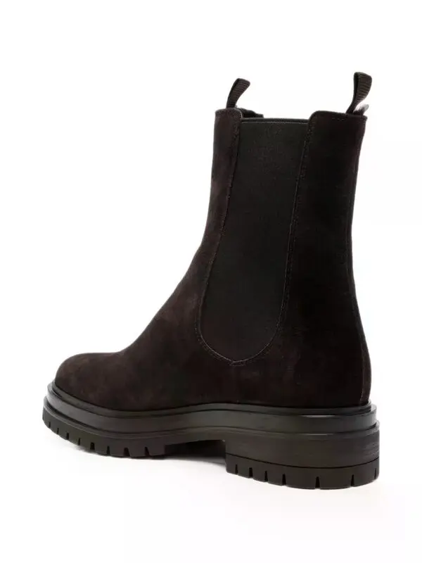 GIANVITO ROSSI Suede Lug-sole Chelsea Boots