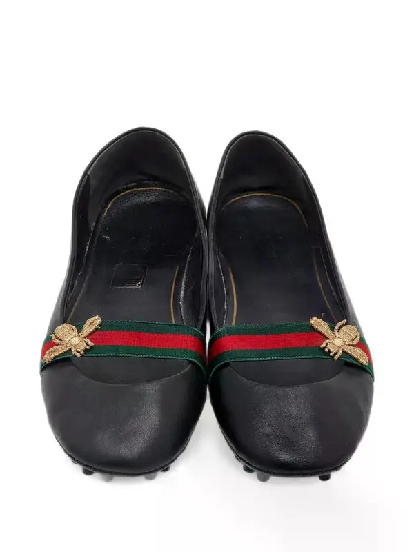 Gucci Bayadere Bee Ballet Flats - Black