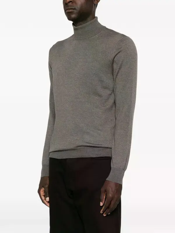 GRAN SASSO Roll-neck Wool Sweater - Grey
