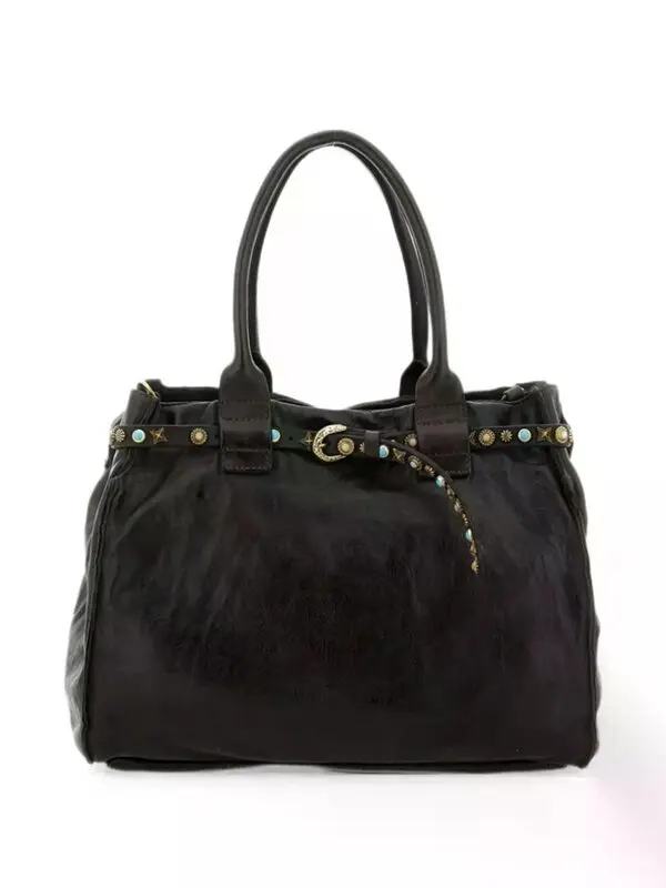 CAMPOMAGGI Rossella Studded Leather Tote Bag
