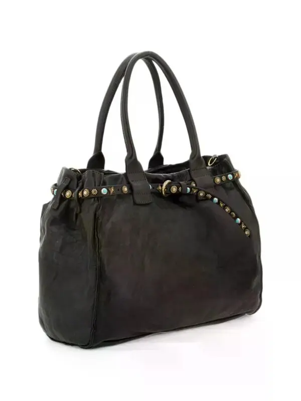 CAMPOMAGGI Rossella Studded Leather Tote Bag