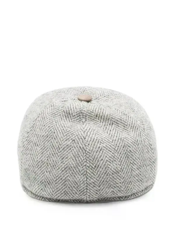 GRAN SASSO Herringbone-pattern Baseball Cap