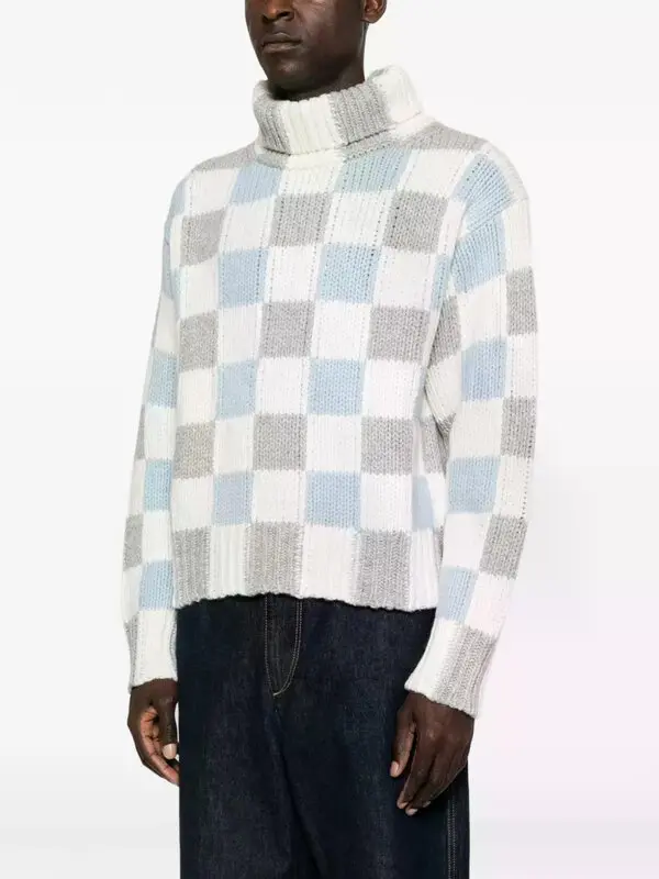 Kenzo Checkerboard Roll Neck Sweater