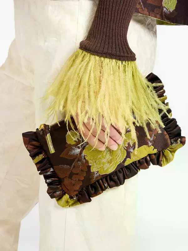 La DoubleJ Devon Silk Mix Jacquard Hand Pochette
