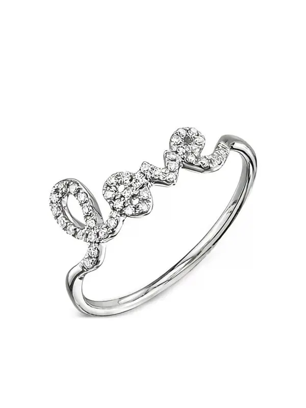 SYDNEY EVAN 14k White Gold Love Diamond Ring