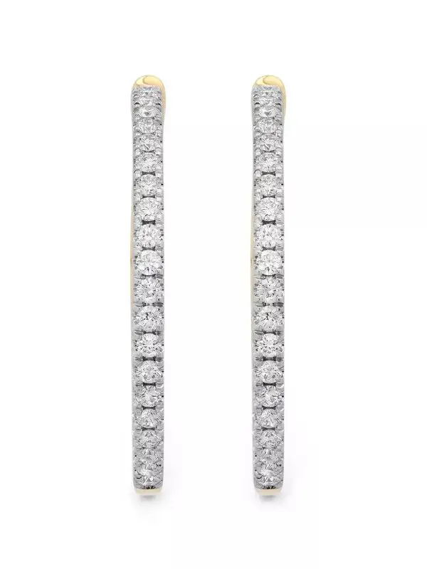 Sara Weinstock Eternity Diamond Hoop Earrings - Gold
