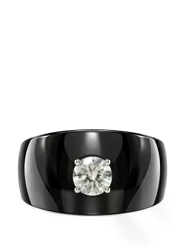 SOLO FOR DIAMONDS Oval-cut Diamond-embellished Ring - Silver
