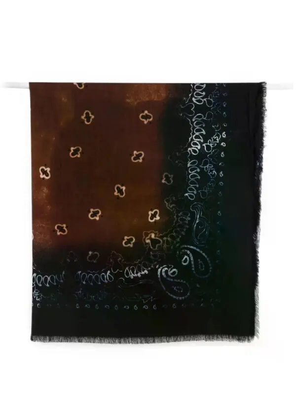 Destin Paisley-print Scarf - Brown