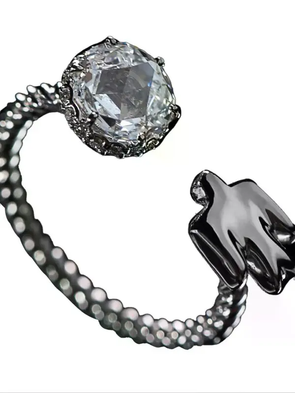 SOLO FOR DIAMONDS X Gunia Project Diamond-embellished Open Ring