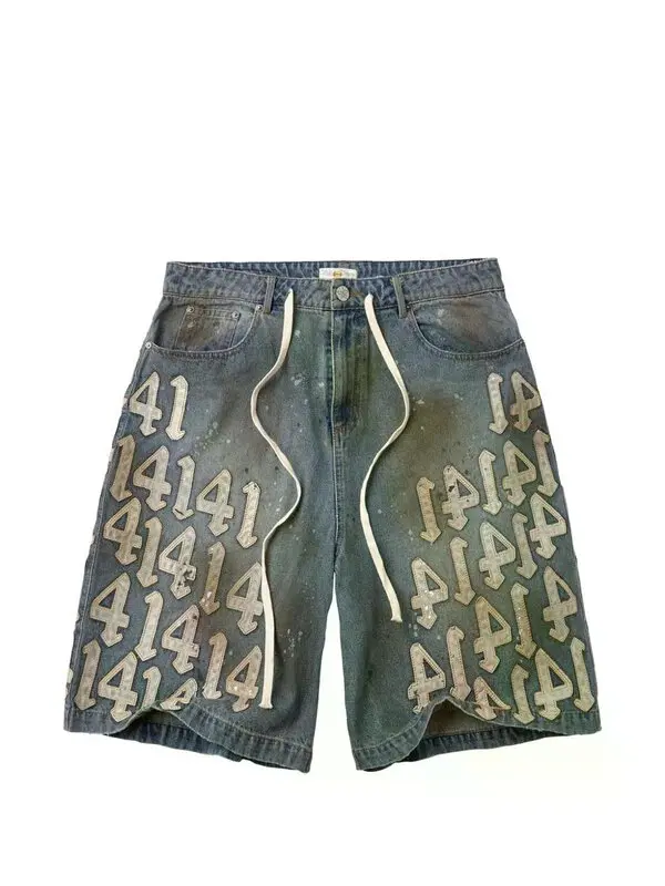 VALE FOREVER Patchwork Drawstring Shorts