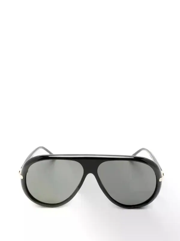 Chimi Oona Aviator-frame Sunglasses With Gold-tone Hardware - Black