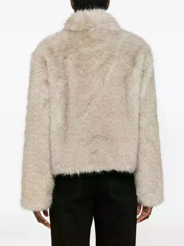 MARCCAIN Faux-fur Funnel-neck Zip-up Jacket