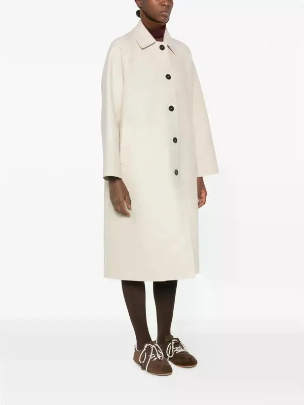 Harris Wharf London Button-fastening Raglan-sleeve Coat